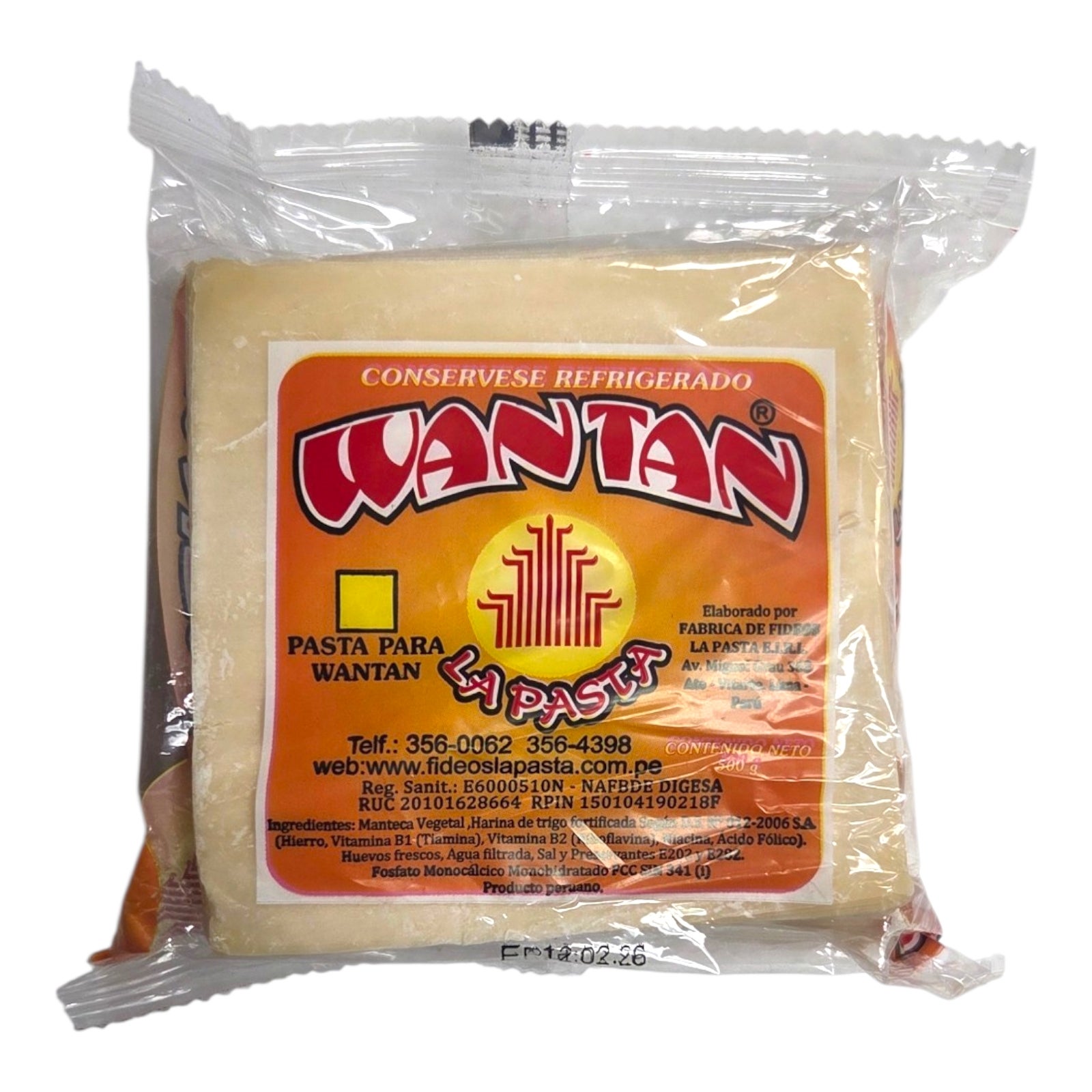 Pasta Wantan 500g | La Peruanita Minimarket